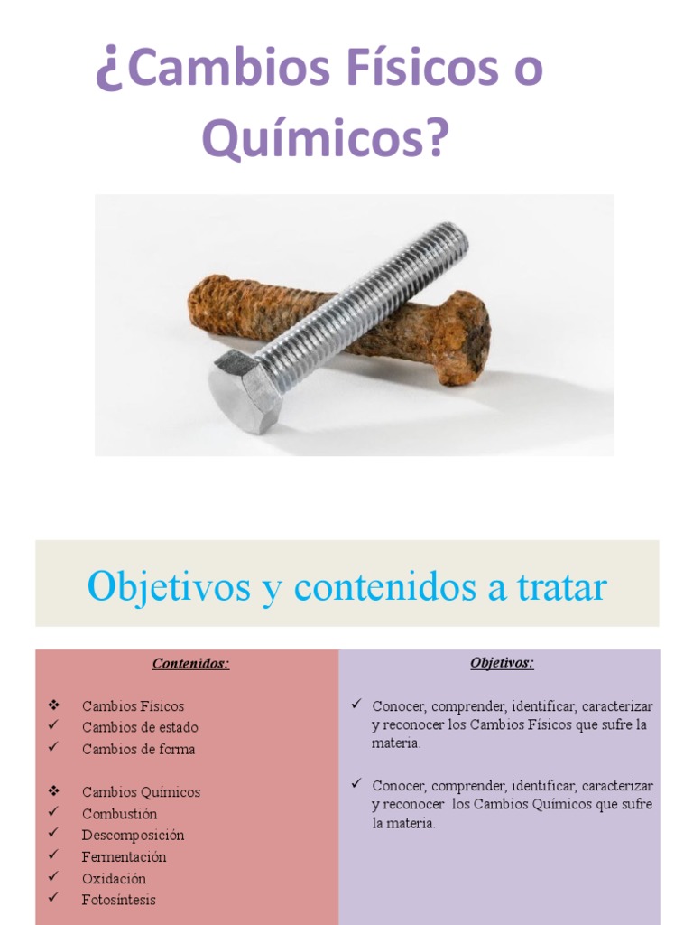 Cambios Físicos y Químicos en Materia | PDF | Redox | Química