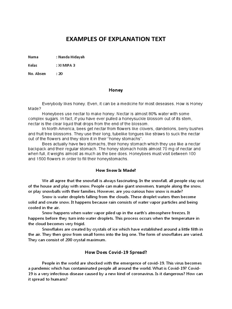 Examples of Explanation Text | PDF | Respiratory System | Rainbow
