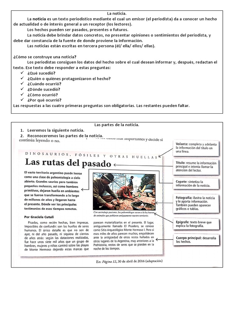 Estructura de la noticia para niños | PDF | Política | Ciencias sociales