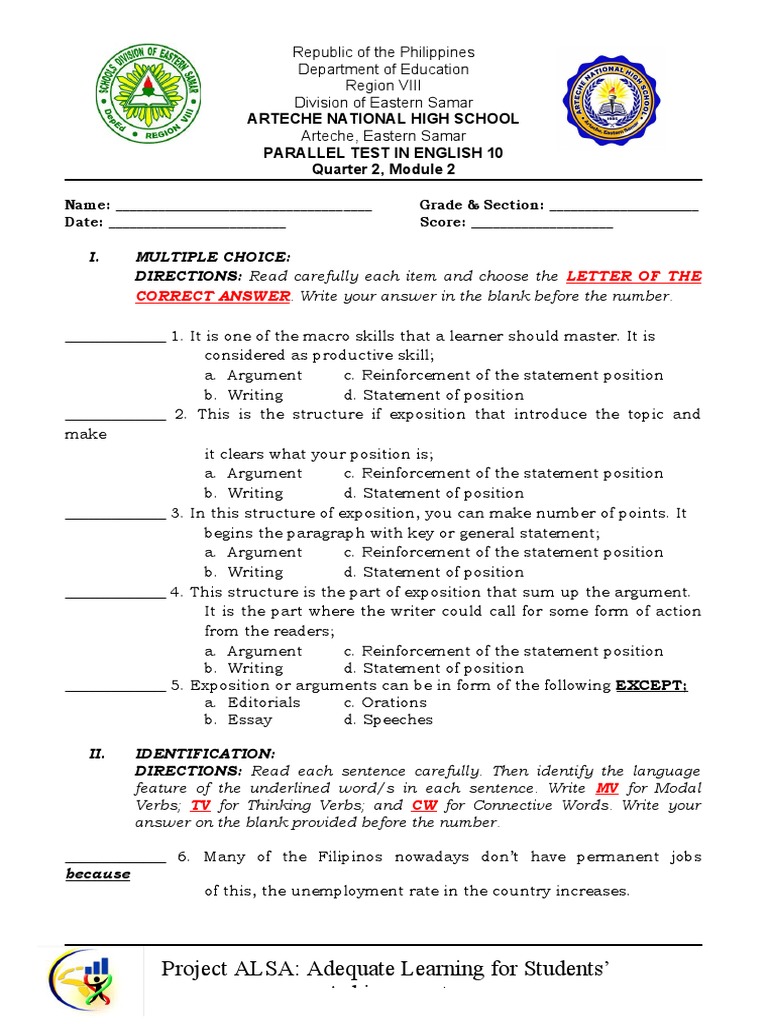 Quarter 2, Module 2 S.Y. 2021 - 2022 | PDF | Learning | Human Communication