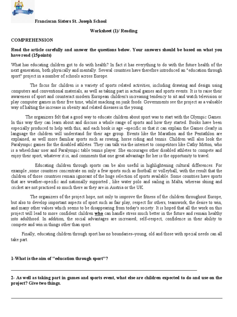 Worksheets 2021 2022docx | PDF | Sports | Blog