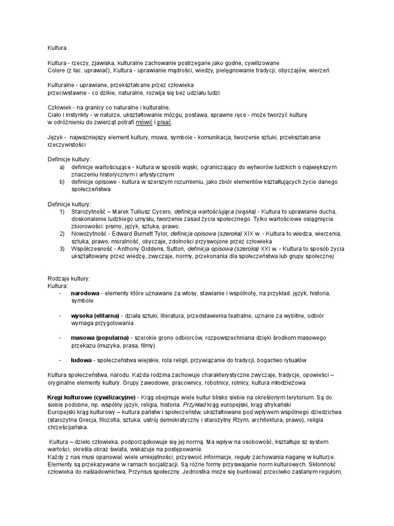 WOS Kultura Lekcja 2, Nowa Era Rozszerzenie | PDF