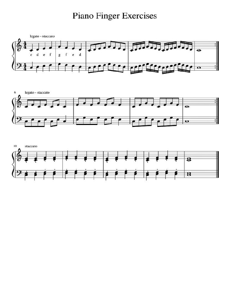 Piano Exercises | PDF