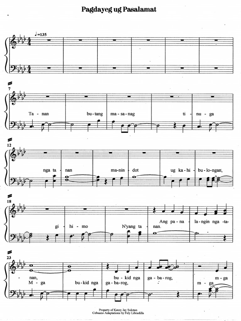 Pagdayeg Ug Pasalamat | PDF