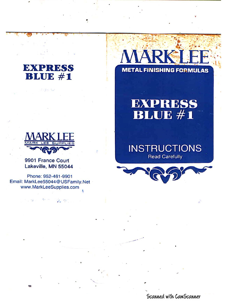Mark Lee Express Blue #1 | PDF
