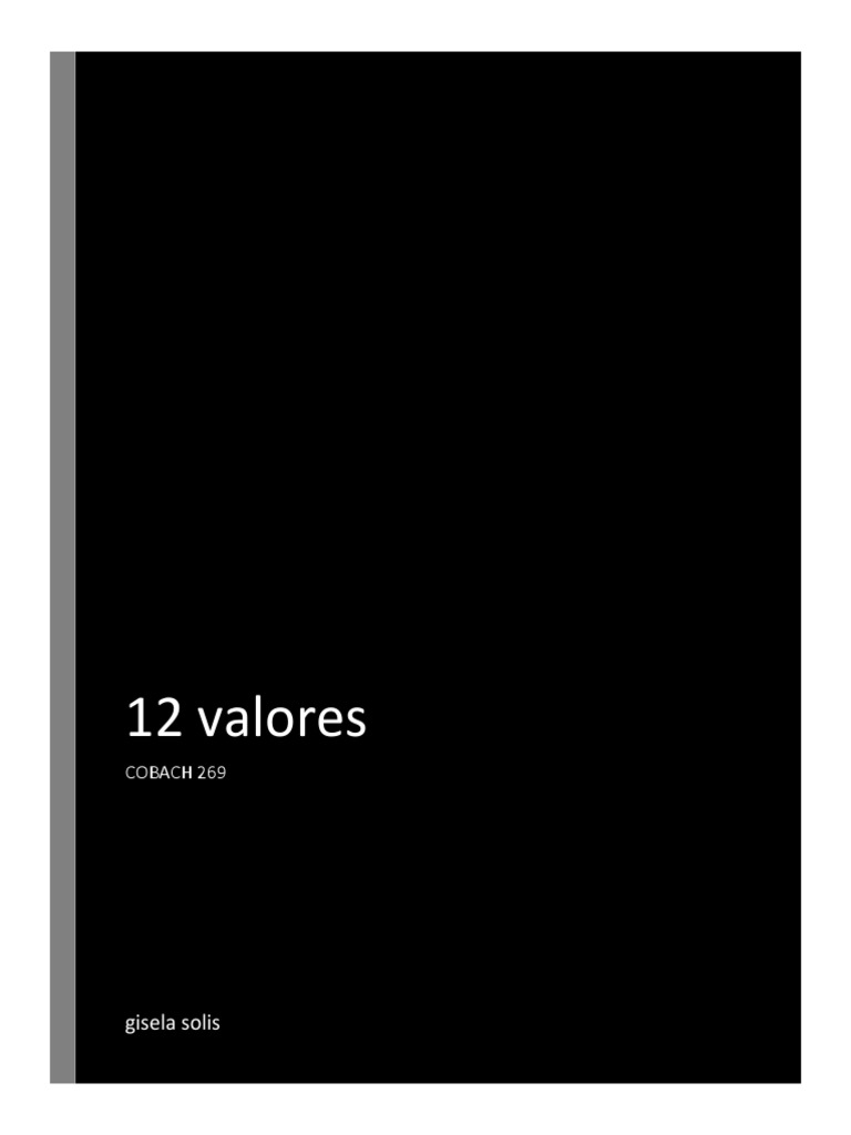 12 Valores | PDF | Amor | Justicia