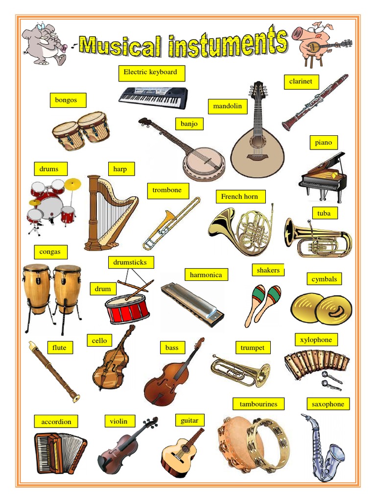 Musical Instruments List with Images | PDF