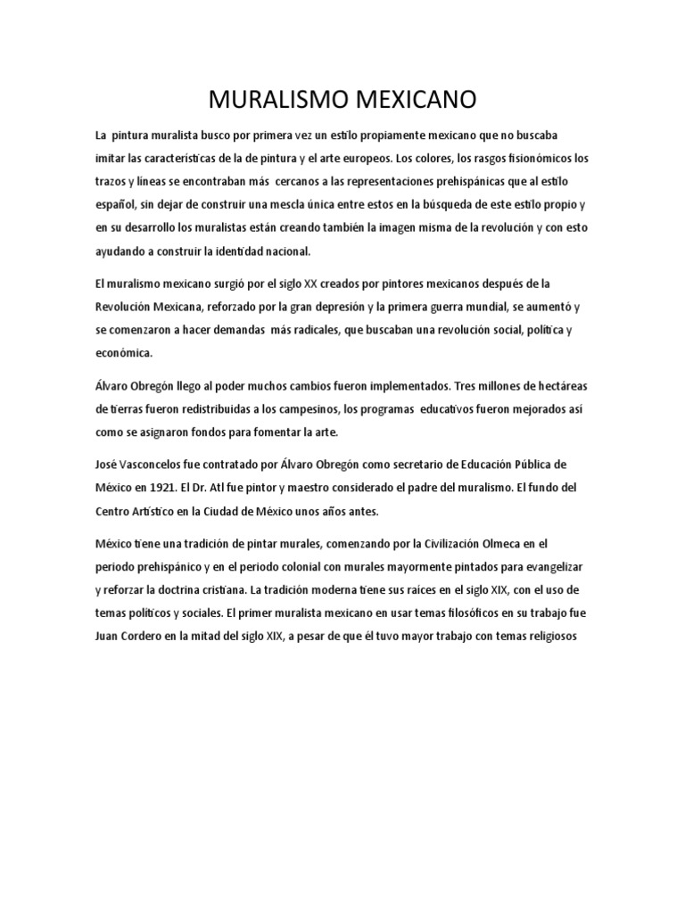 Muralismo Mexicano | PDF | Historia | Ciencias sociales