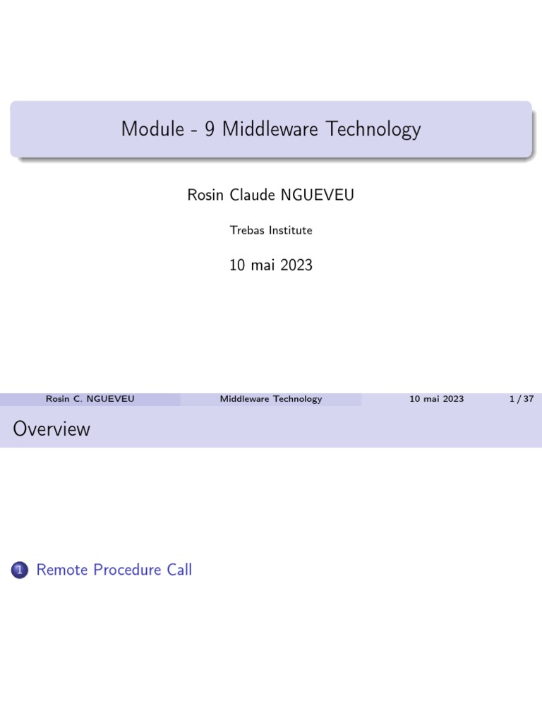 2-Module 9 Middleware Technology-7 | PDF | Port (Computer Networking) | Library (Computing)