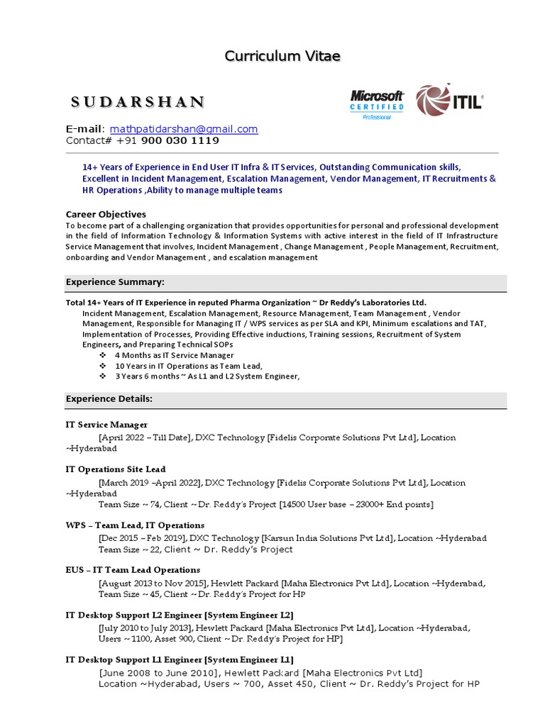 CV Sudarshan Updated V4.1.5 | PDF | Computer Network | Microsoft Windows