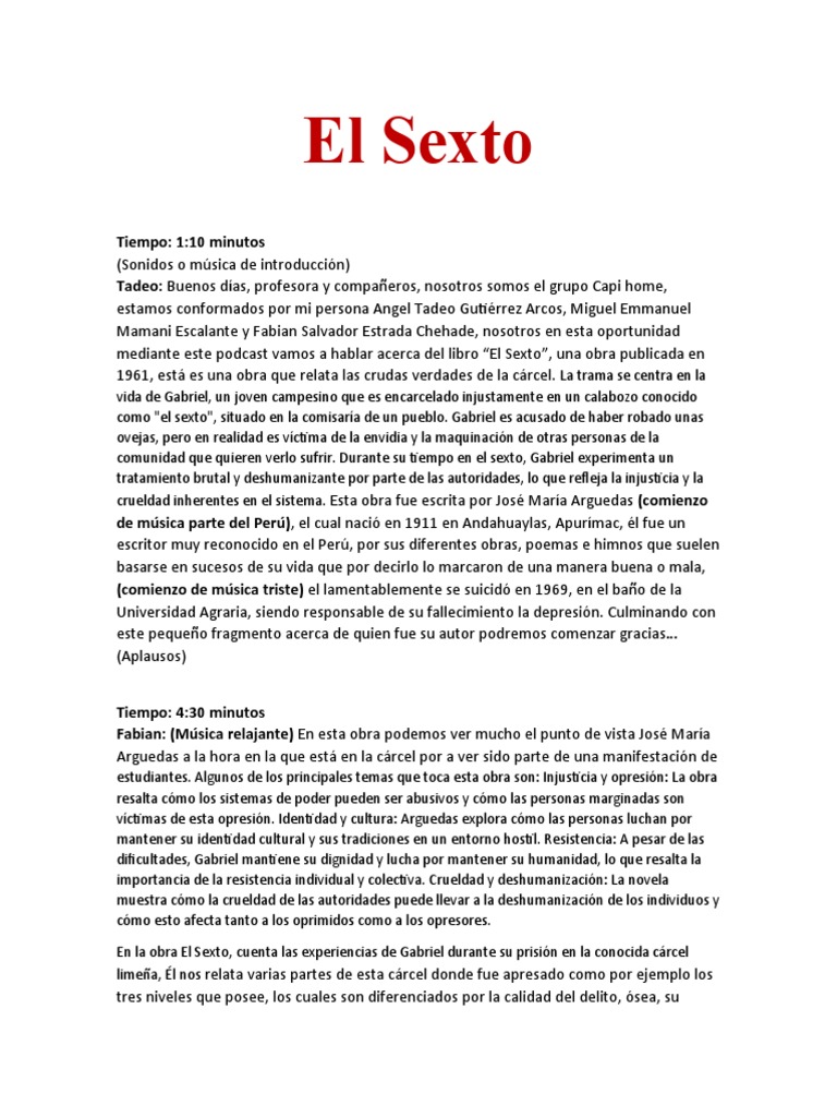 El Sexto | PDF | Prisión