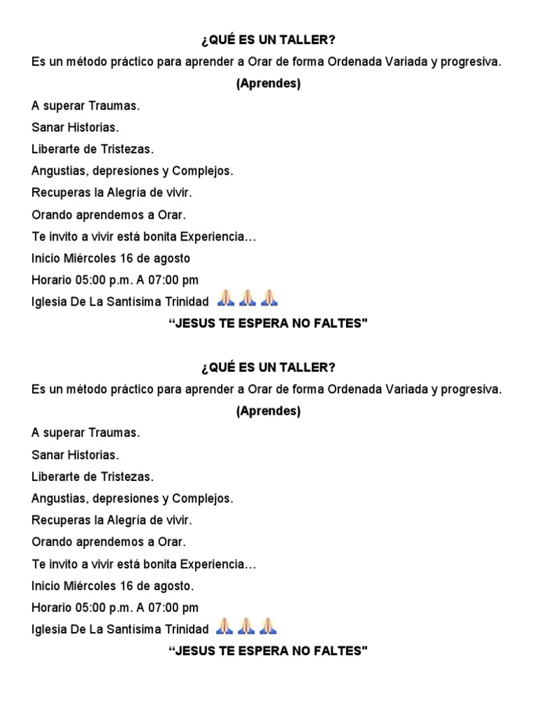 QUÉ ES UN TALLER | PDF