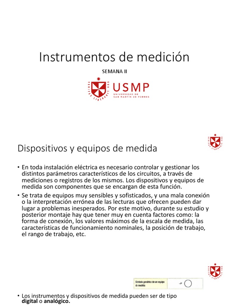 SEMANA II Instrumentos de Medición | PDF | Transformador | voltaje