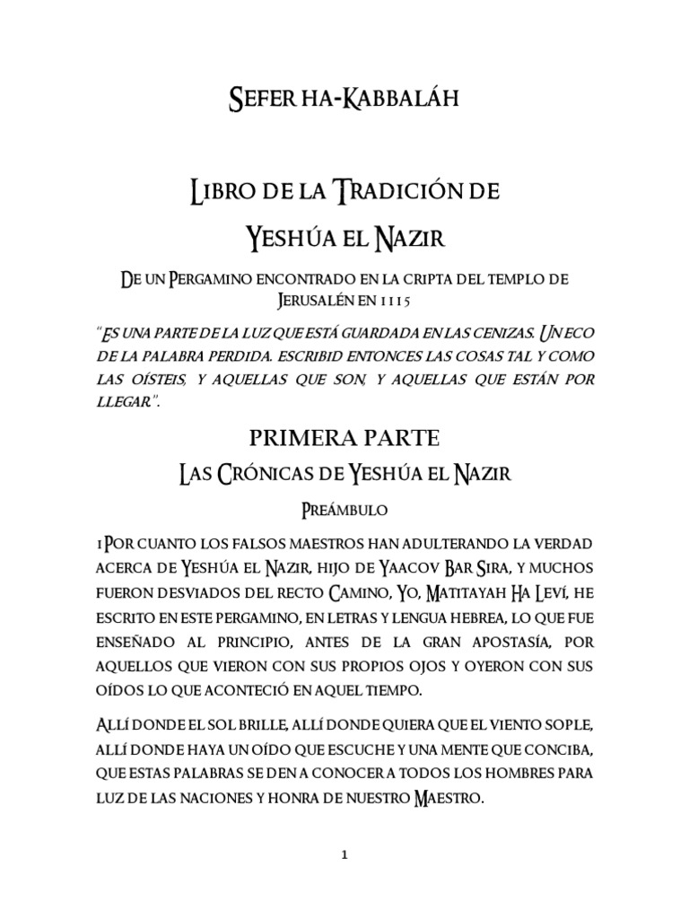 Sefer Ha Kabbaláh | PDF | Jesús | Fariseos