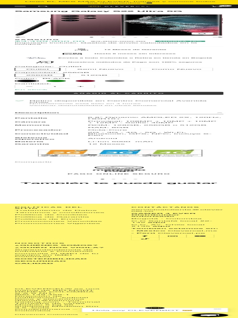 Samsung Galaxy S22 Ultra 5G | PDF | Teléfonos móviles | Computadoras ...