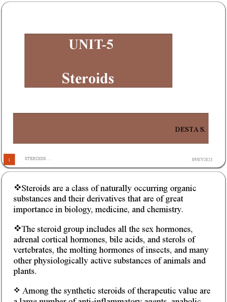 Steroids | PDF | Steroid | Cholesterol
