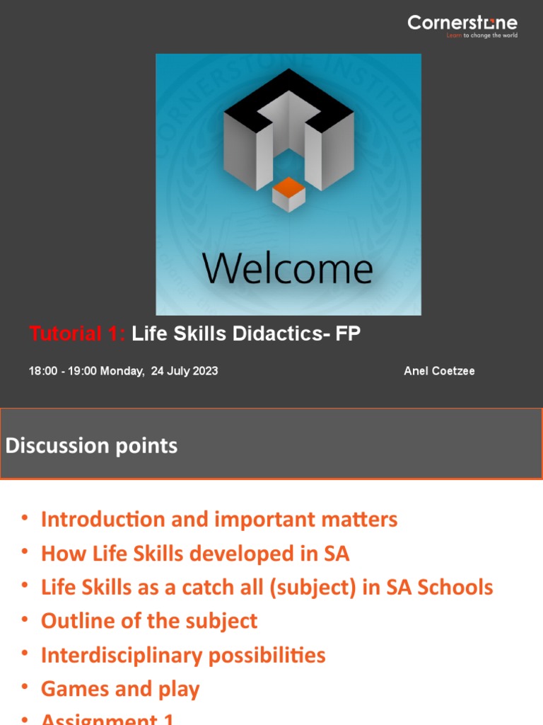 Life Skills FP Tut 1 2023 | PDF | Learning | Curriculum