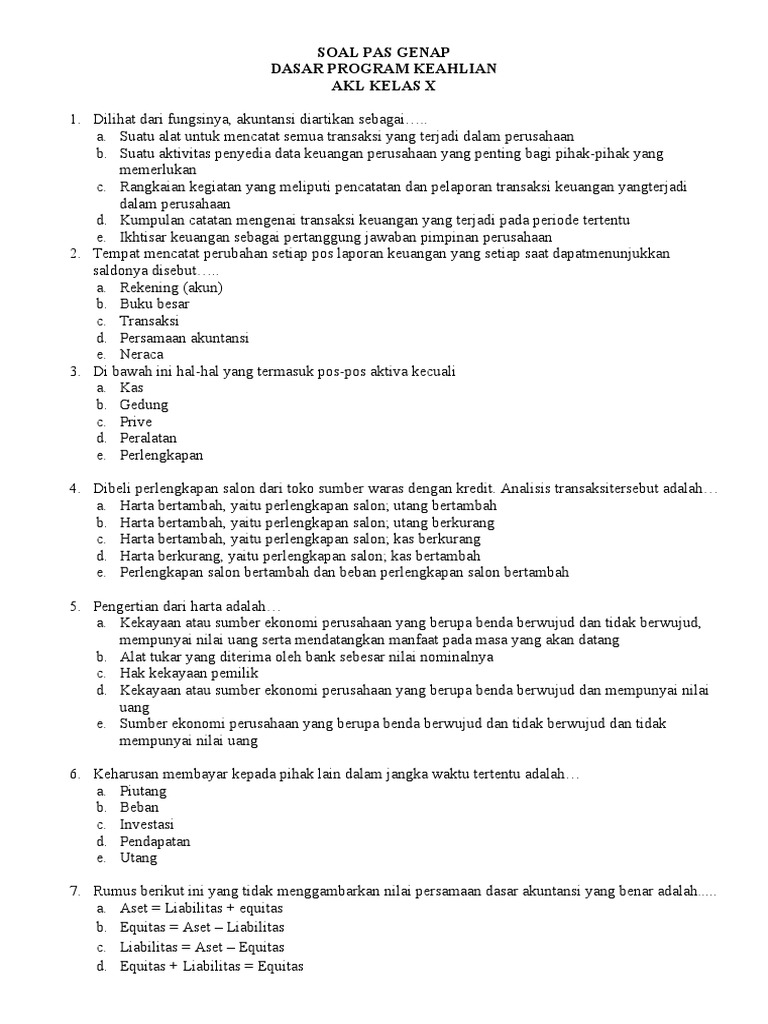 Soal DPK Genap Uploadscbd | PDF