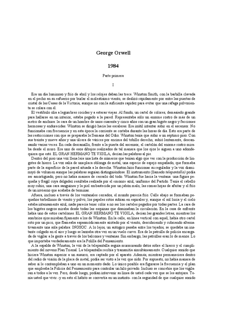 "Introducción a 1984 de George Orwell" | PDF | Historia