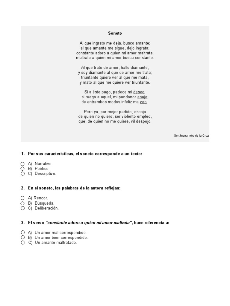 SONETO | PDF | Sonetos | Teoría literaria