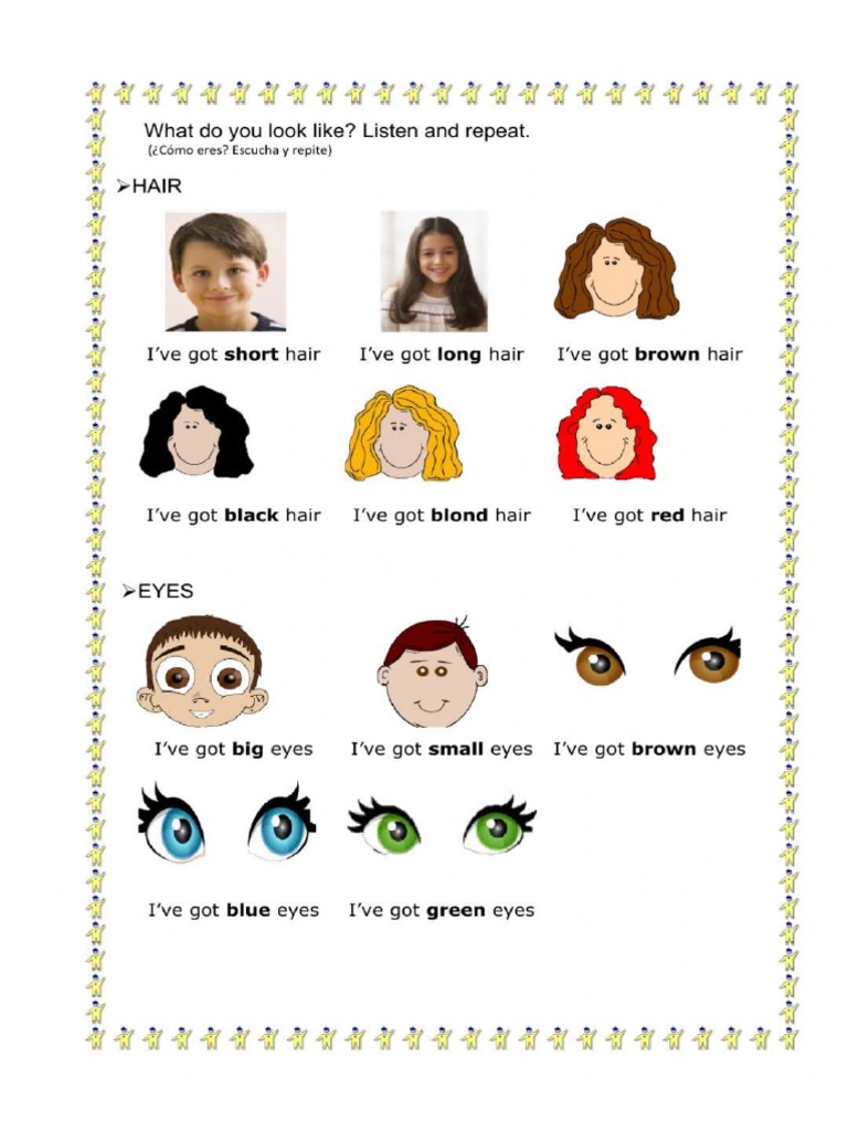 Eyes and Hair Description | PDF