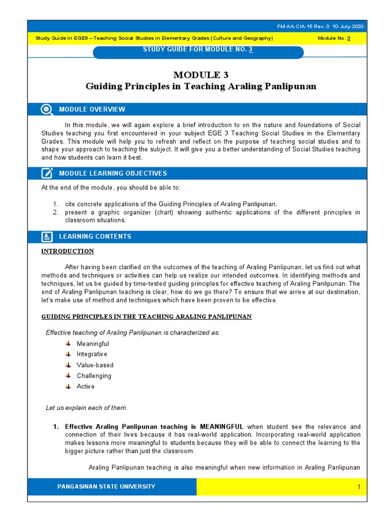 Ege 3 Module 3 Pdf Social Sciences Learning