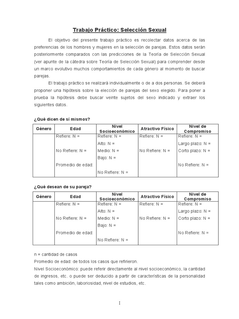 TP Seleccion Sexual | PDF