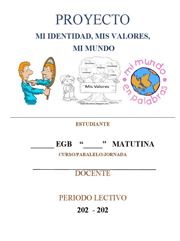 O.V.P. PROYECTO MI IDENTIDAD 10mo. Año EGB | PDF