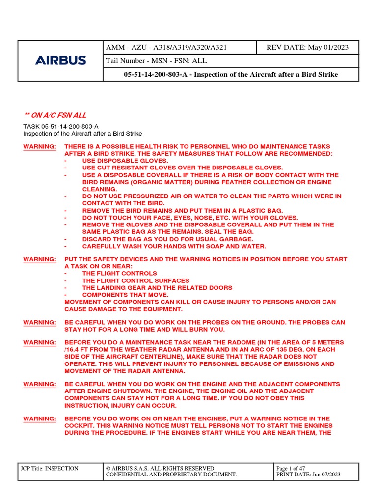 Bird Strike | PDF | Landing Gear | Aviation