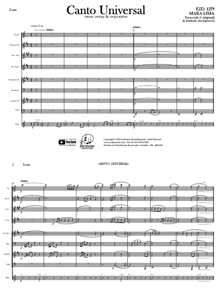 Canto Universal - Grade & Partes | PDF | Musical Techniques | Elements ...
