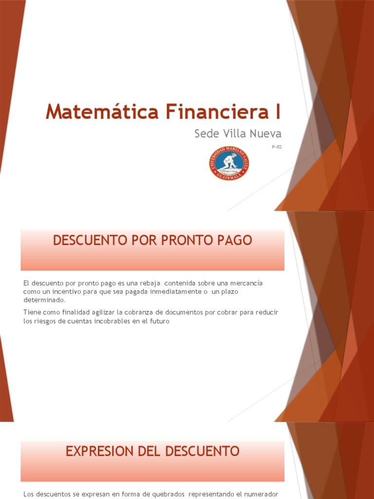 Descuento Por Pronto Pago o Serie en Cadena | PDF | Factura | Economias