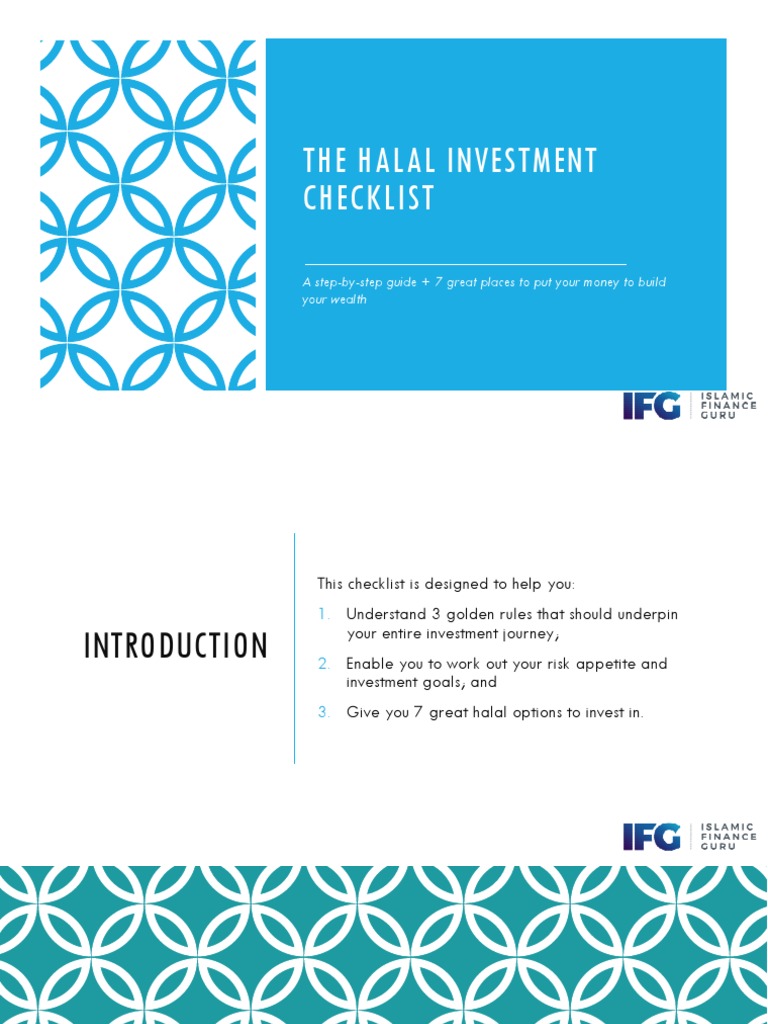 The Halal Investment Checklist V5 | PDF | Investing | Islamic Banking ...