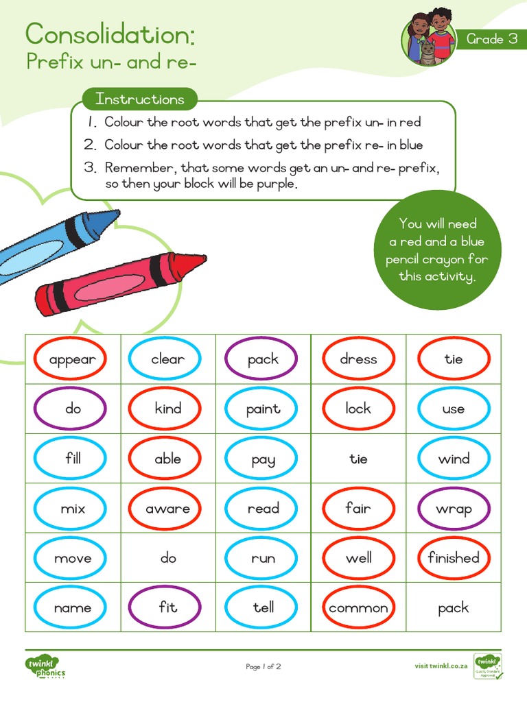 E Prefix Un and Re Coloring | PDF