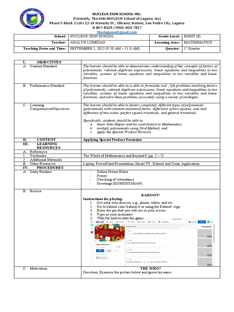 Grade 8 Polynomials | PDF | Equations | Polynomial