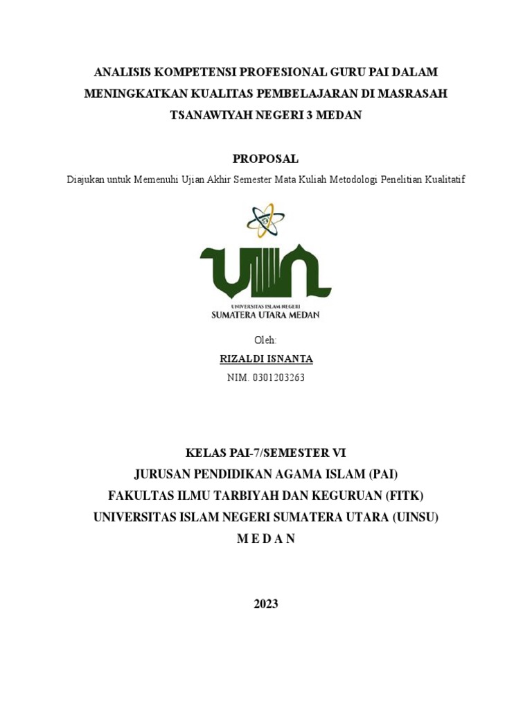 13 PROPOSAL Rizaldi Isnanta PAI-7 | PDF