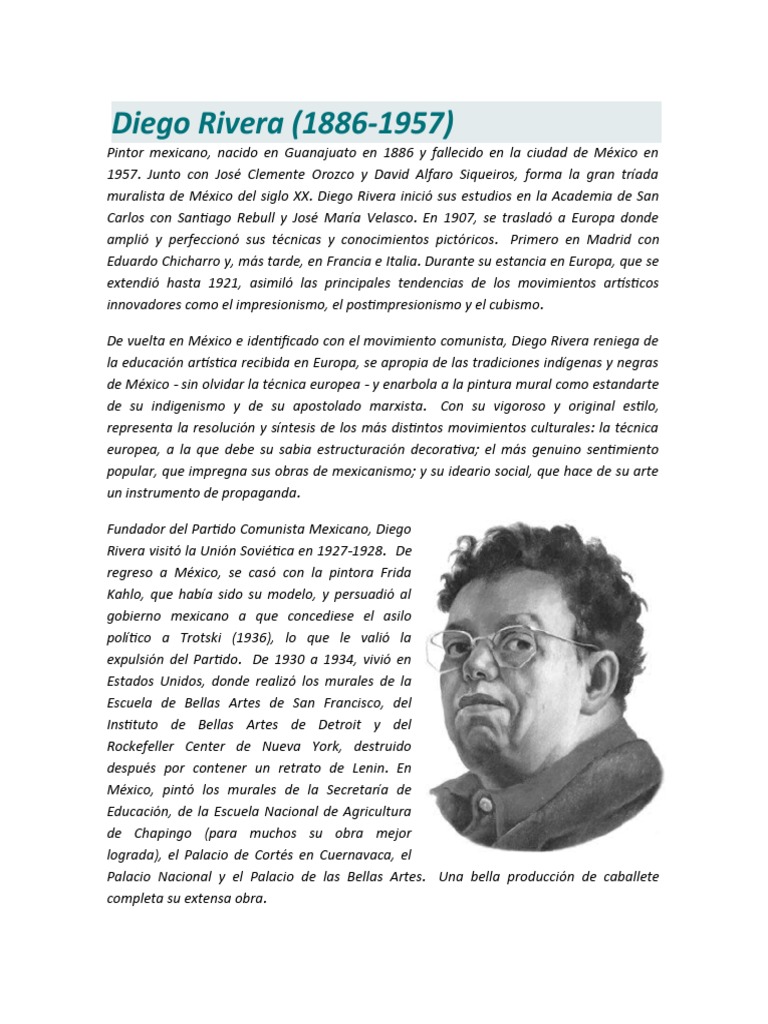 Biografía de Diego Rivera | PDF | Historia