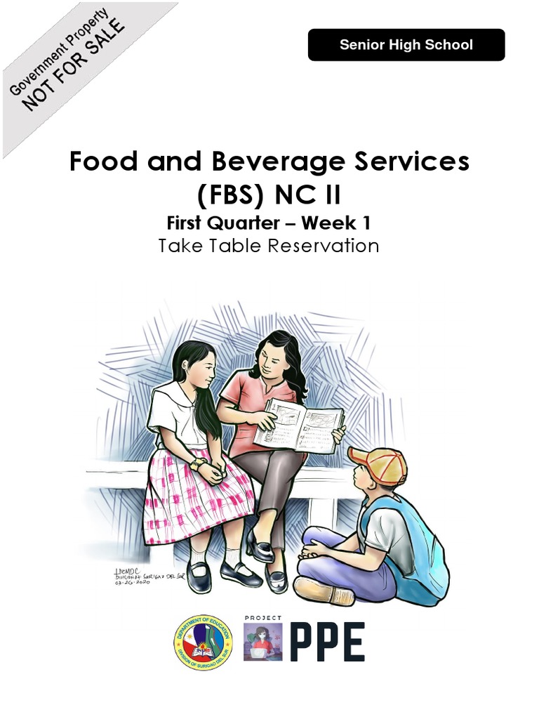PPE FBS NCII WEEK1 Take Table Reservation | PDF | Foodservice | Learning