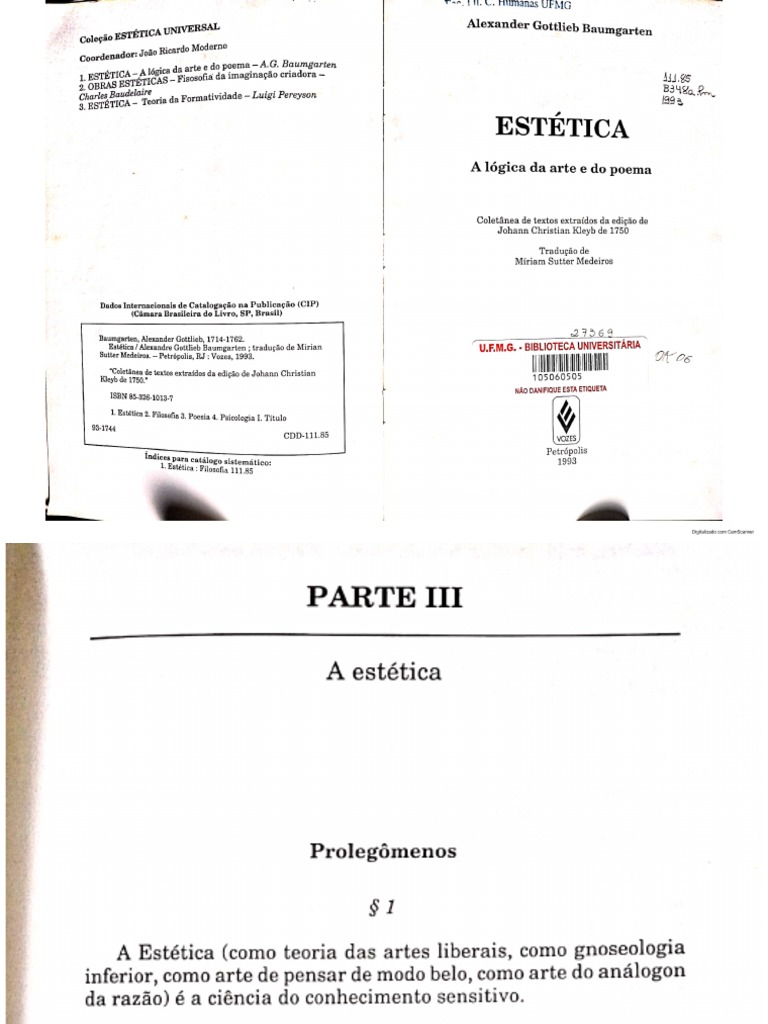Estética - Alexander G Baumgarten | PDF