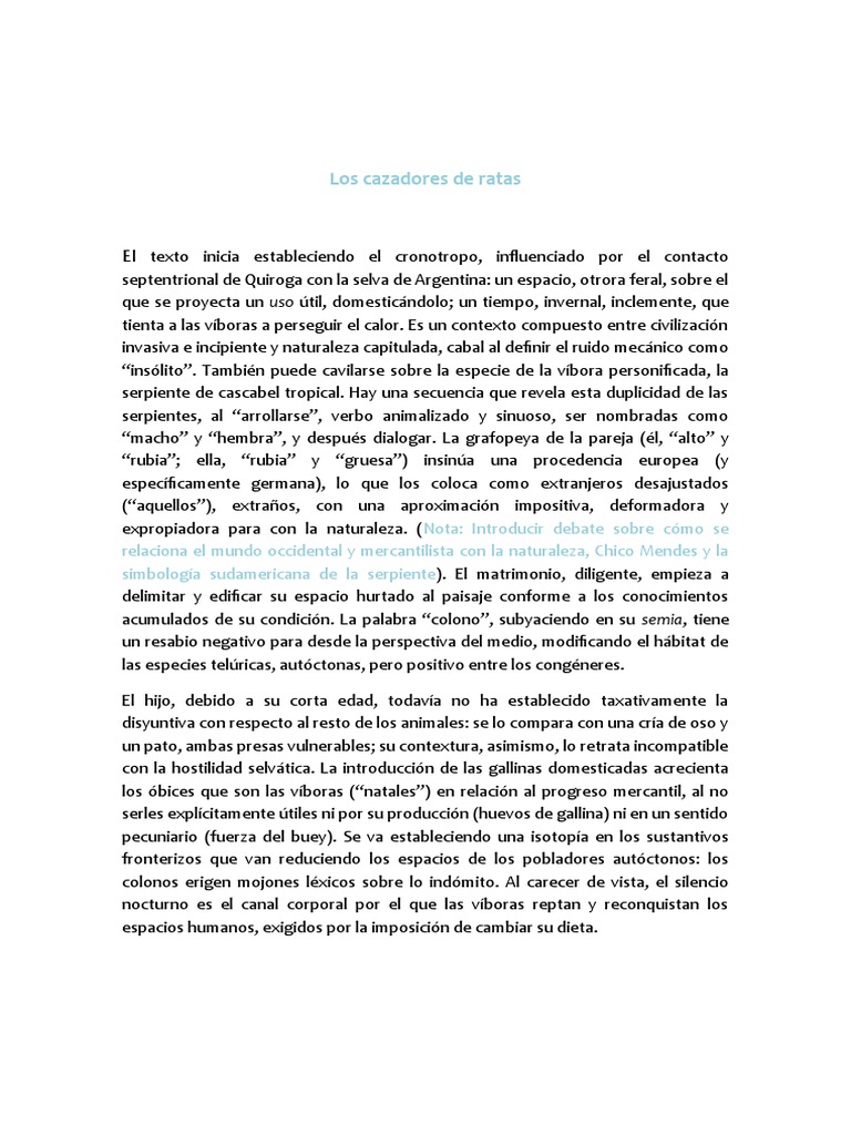 Los Cazadores de Ratas | PDF