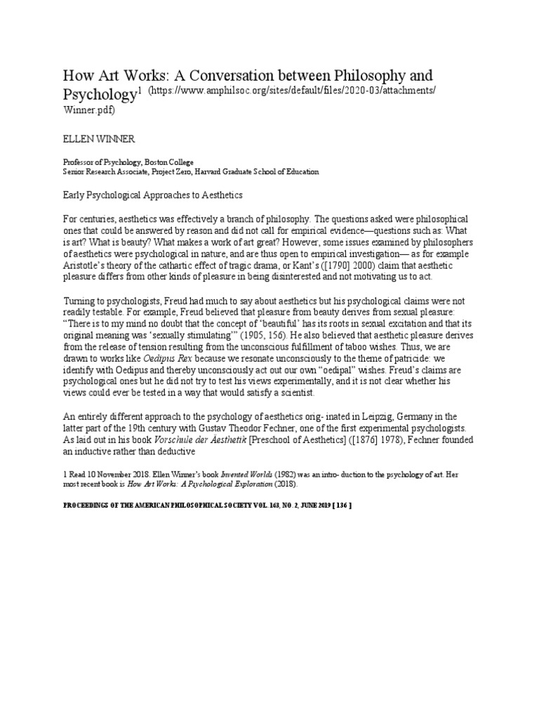 How Art Works | PDF | Aesthetics | Psychology