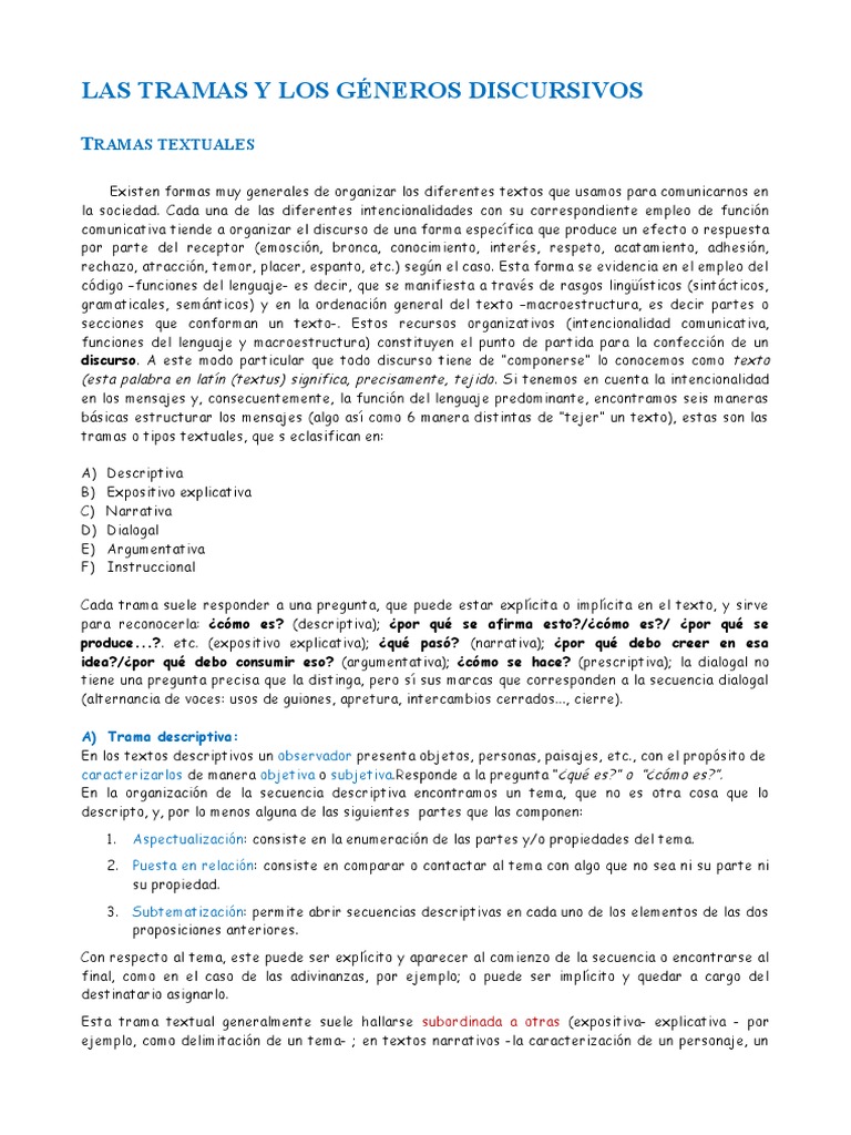 Tramas y G Neros Discursivos | PDF