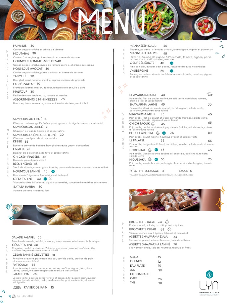Menu de Lyn Oriental Kitchen | PDF | sauce | Kebab