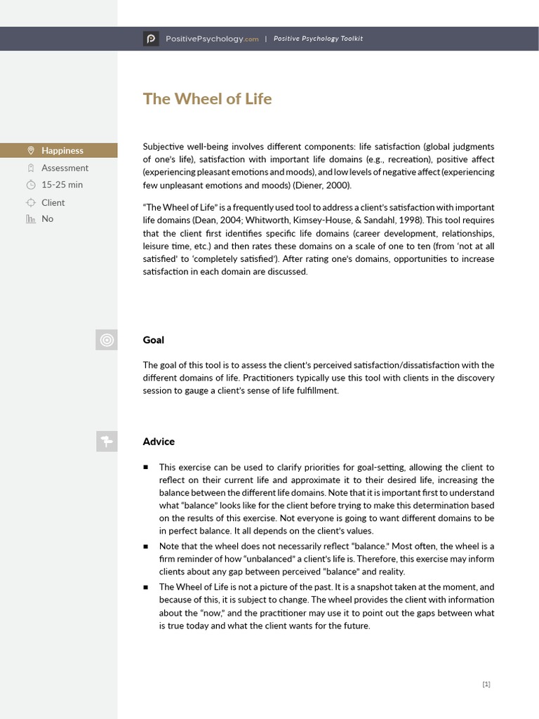 The Wheel of Life | PDF | Contentment | Cognitive Science