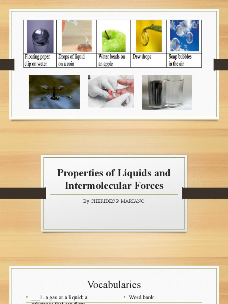 Properties of Liquids and Imf Lesson2 | Download Free PDF | Liquids ...