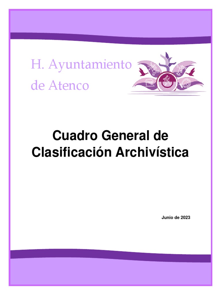 Cuadro General de Clasificacion Archivistica Junio 2023 | PDF | Gestión de registros | Defensa Civil