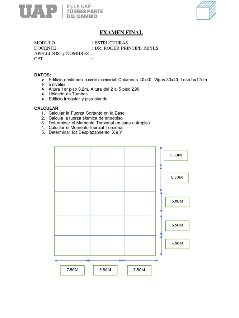 Examen Modulo Estructuras | PDF