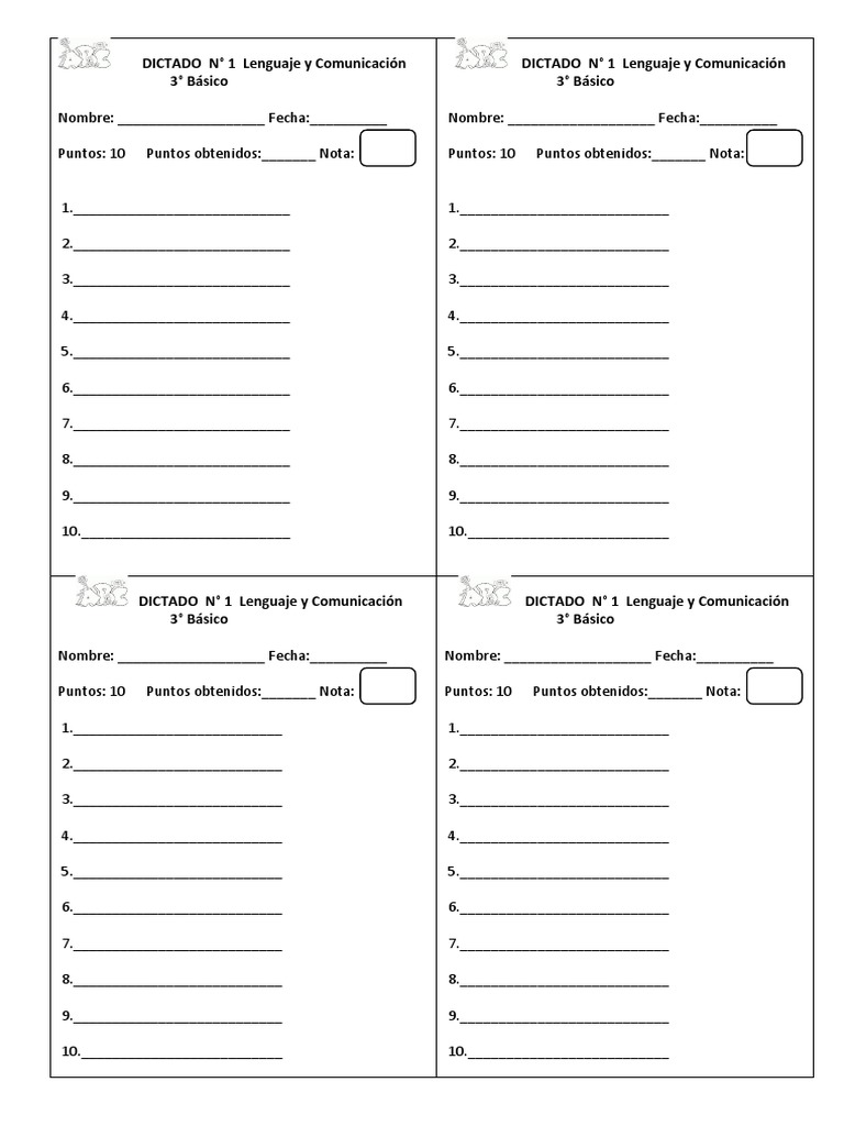 DICTADO Plantilla | PDF