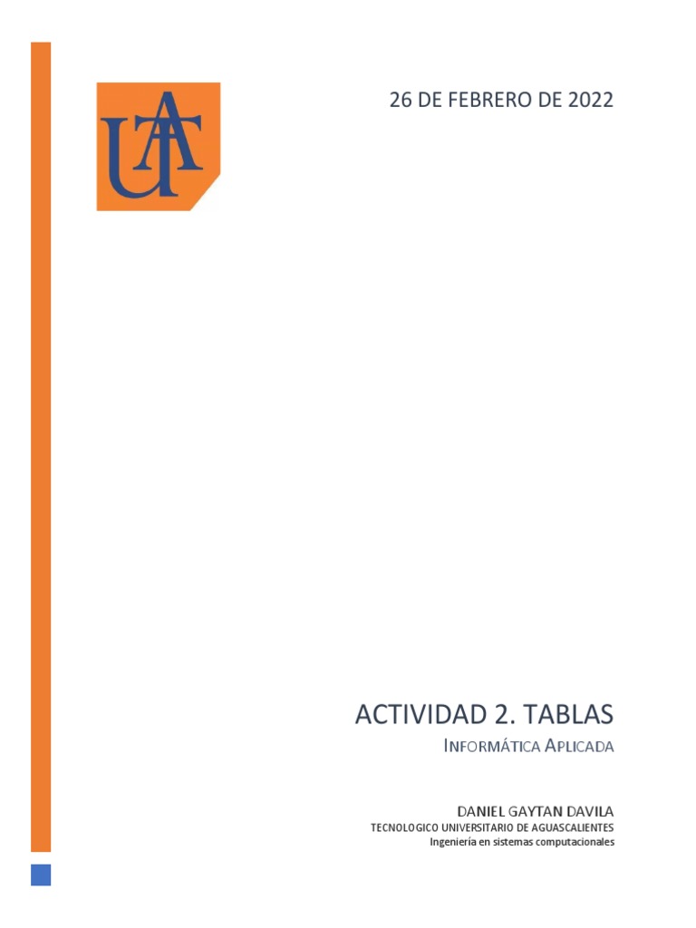 Actividad 2. Tablas | PDF | Mac OS | Microsoft Windows