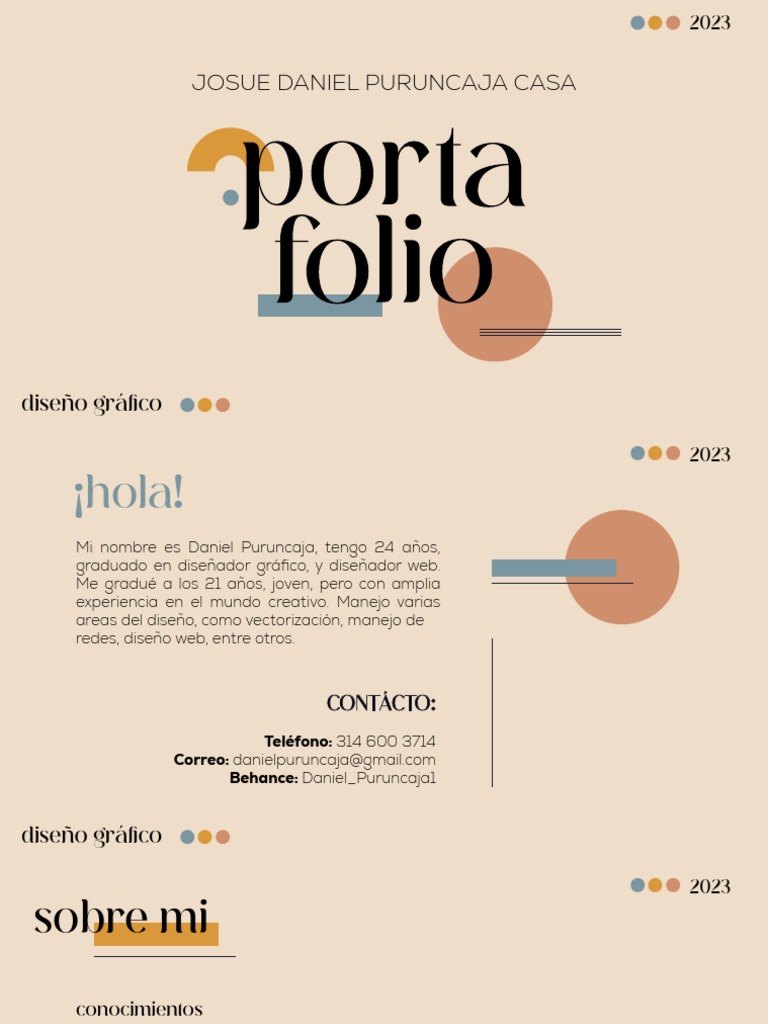 Portafolio Daniel Puruncaja 2023 | PDF | Diseño gráfico | Diseño