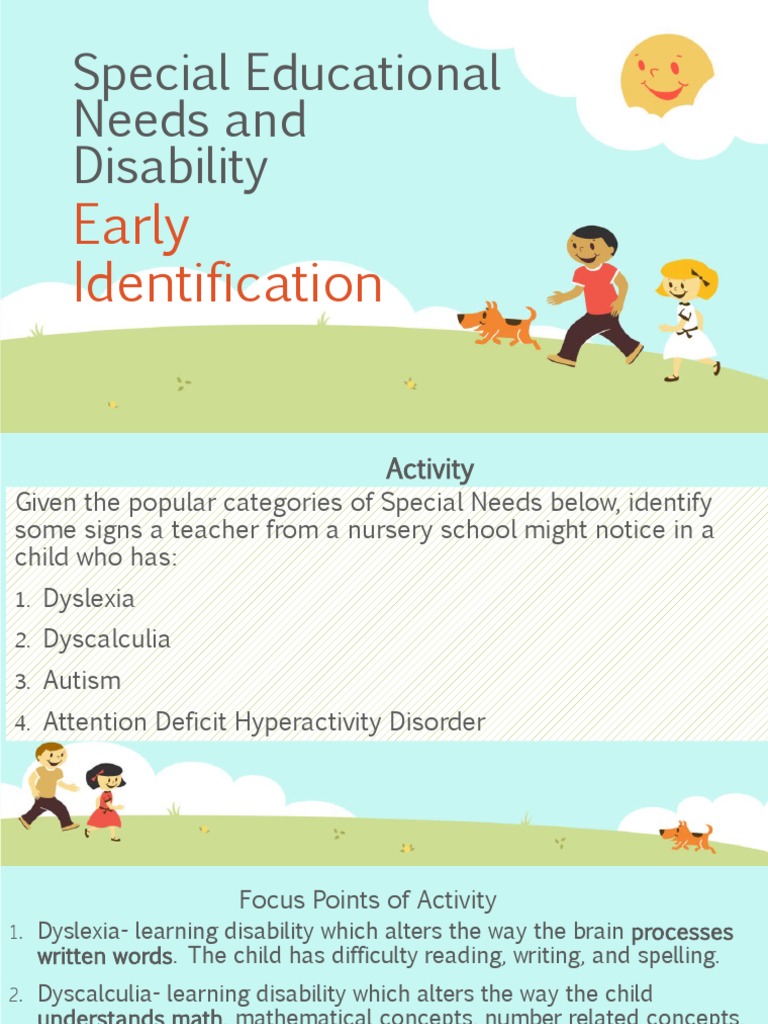 Early Identification of Learning Disabilities | PDF | Learning ...
